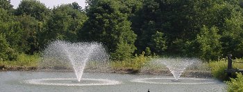 Vortex display aerators for ponds and lakes by The Fountain Guys.